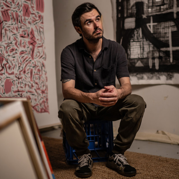 Comedian Sam Kissajukian did 300 paintings in a five-month manic spree ...