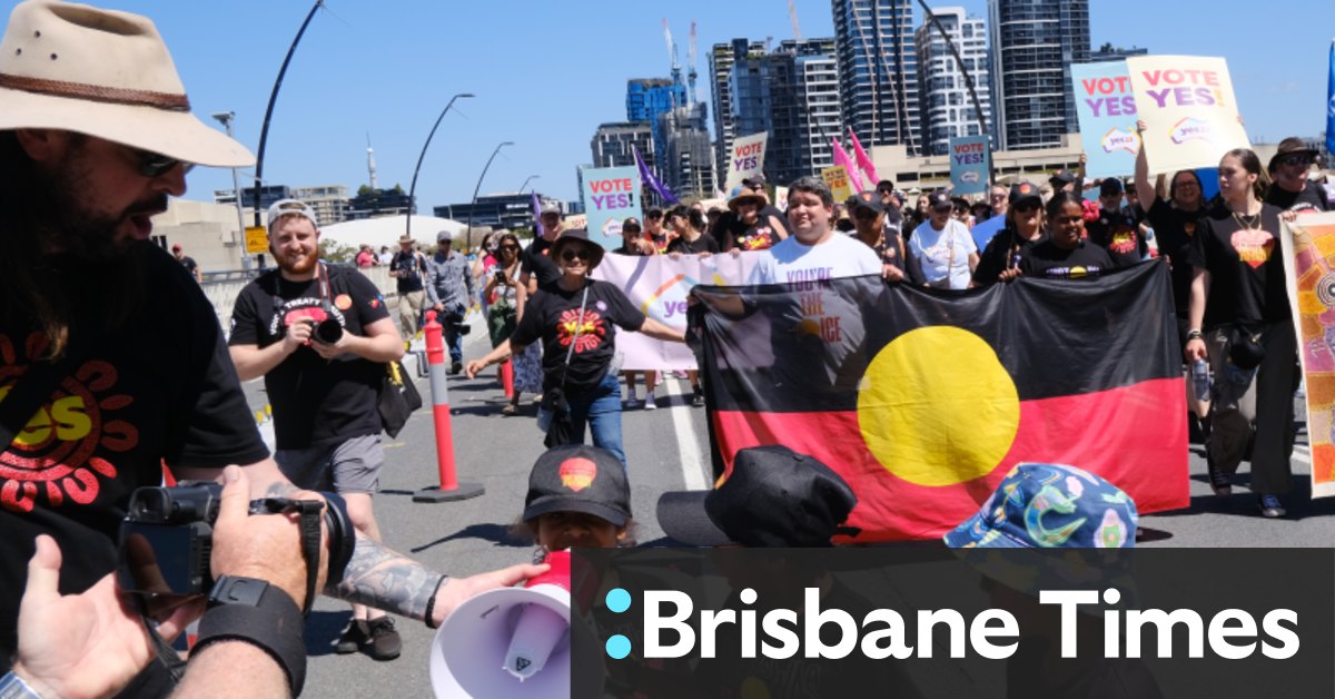 Voice to parliament: Brisbane Yes march draws thousands