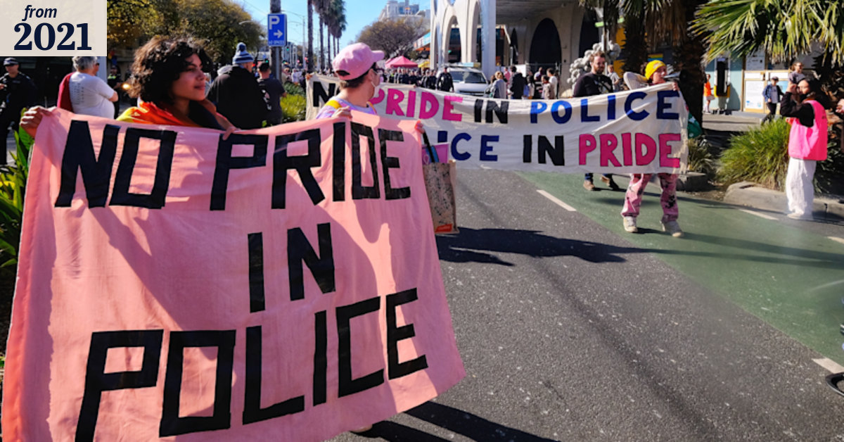 Protesters slam police amid a riot of colour, music at Pride March