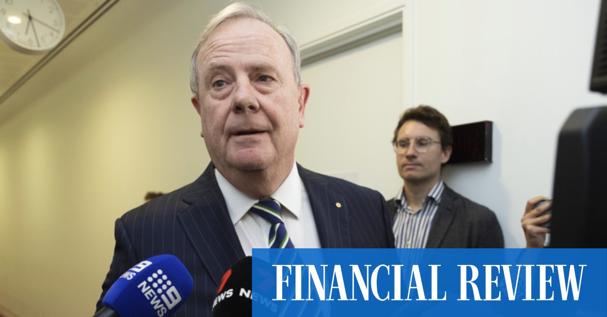 Peter Costello denies pushing a journalist from The Australian during ...