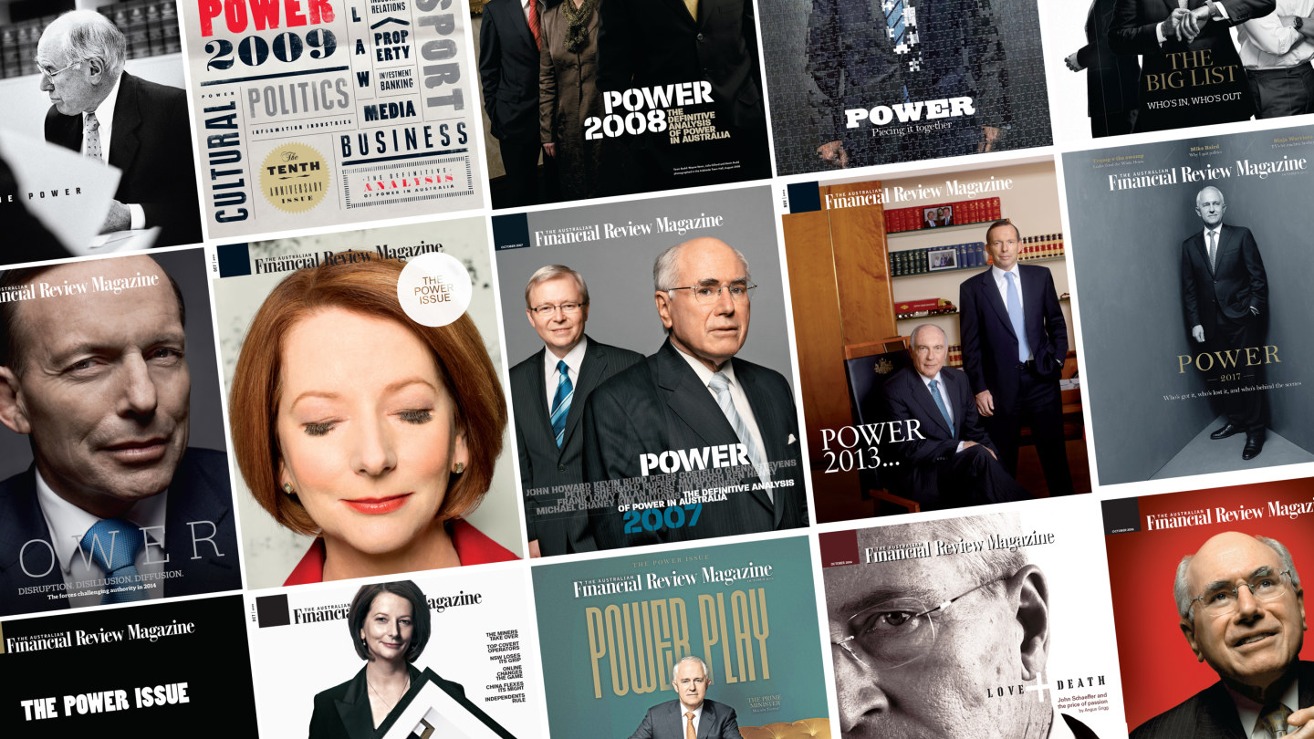 The list to be on: 20 years of the AFR Magazine Power issue