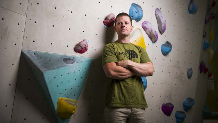 Duncan Brown is coaching Australia's first Olympic rock climbing team