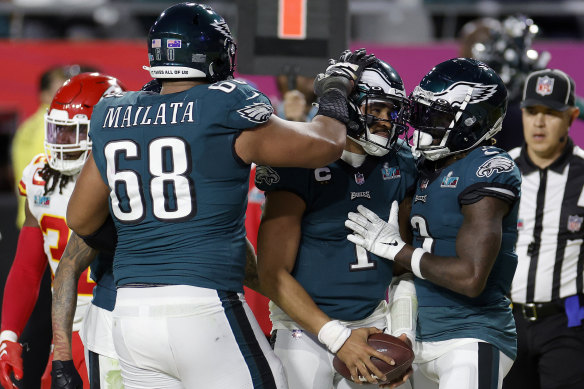 Super Bowl LVII: Jordan Mailata adds to glowing reputation with strong showing for Philadelphia ...