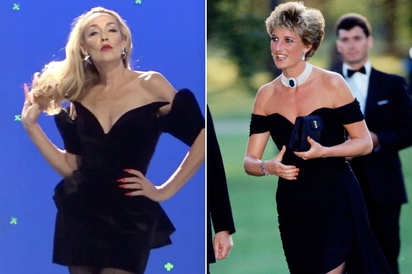 Jerry Hall’s revenge dress in H&M x Mugler campaign