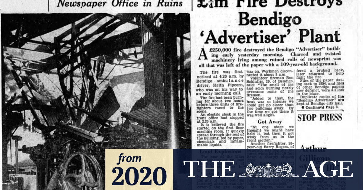 From the Archives, 1962: Fire destroys the Bendigo 'Advertiser' office