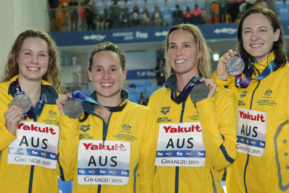 Australian women's relay team finish second at swim titles