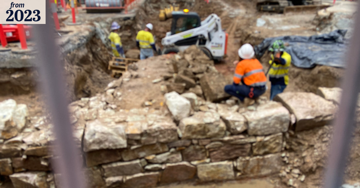 Stone walls unearthed during Brisbane Metro construction not taken to ...