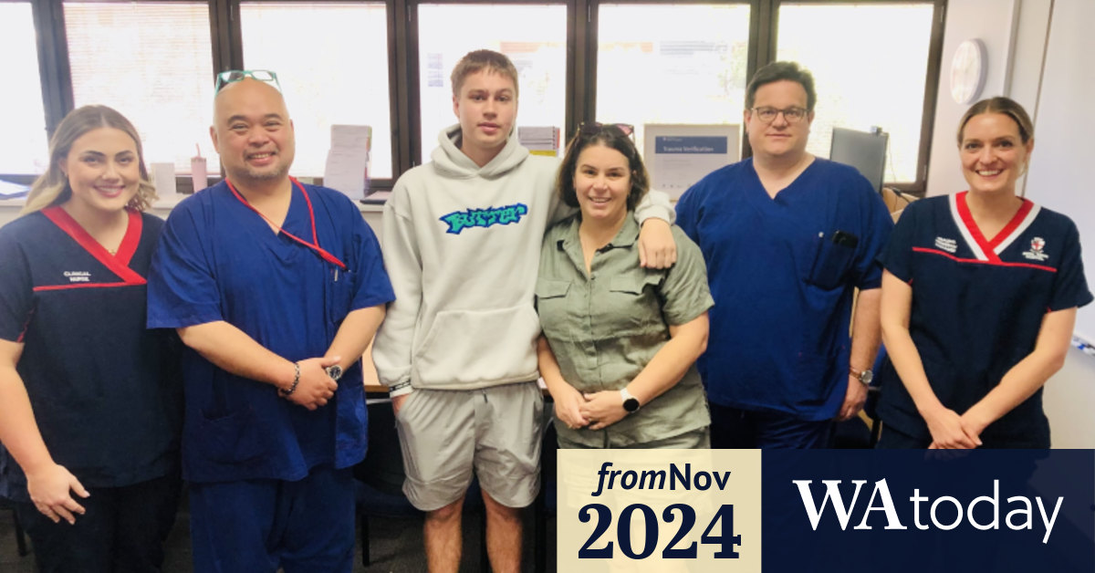 ‘I owe it all to you blokes’: Tyler Rowe reunited with life-saving surgeons