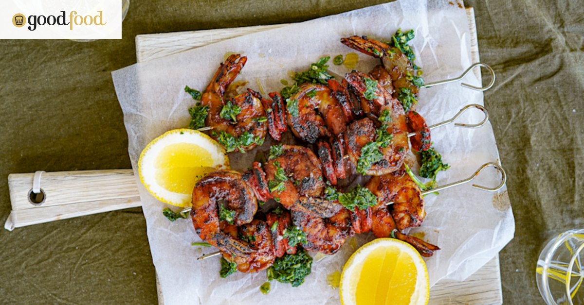 Prawn and chorizo skewers recipe