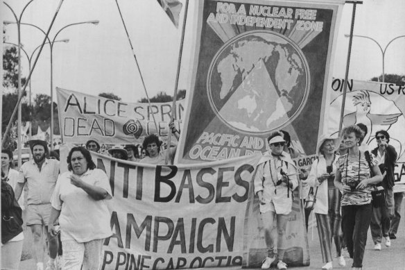 From the Archives, 1987: Senator among 98 arrested at Pine Gap protests