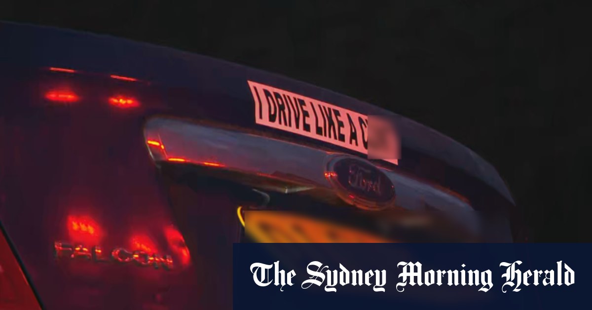 Vulgar bumper sticker on car allegedly involved in fatal Sydney crash
