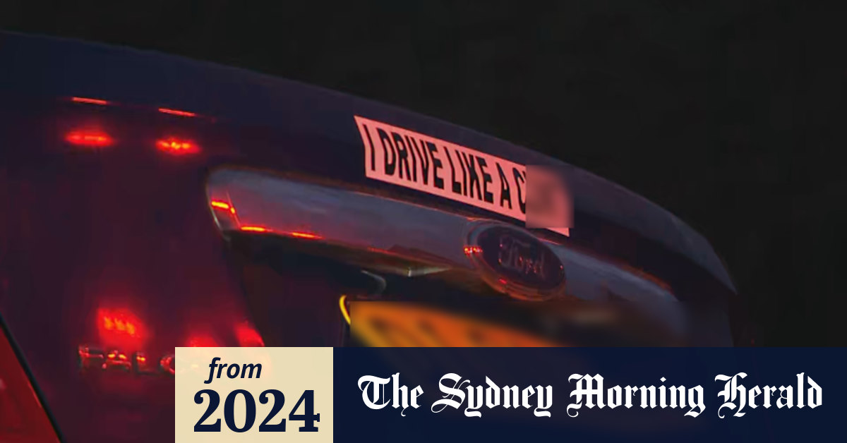 Vulgar bumper sticker on car allegedly involved in fatal Sydney crash
