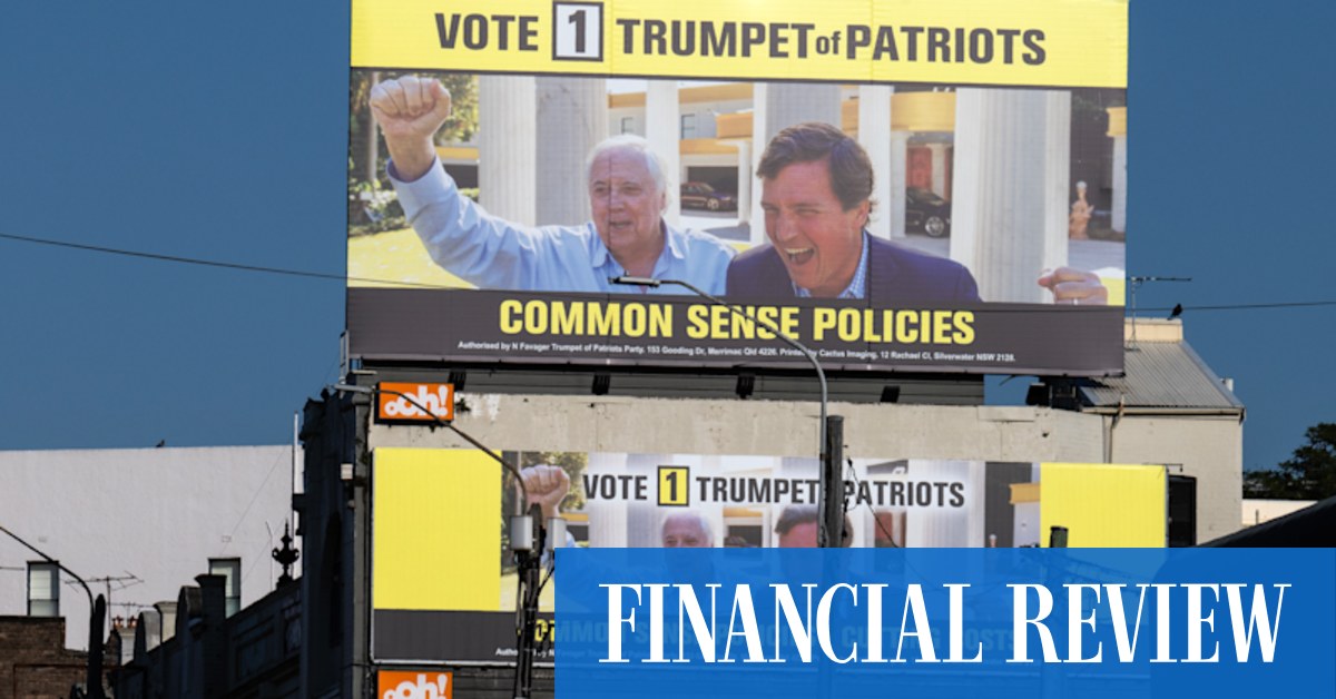 Election 2025: Clive Palmer’s Trumpet of Patriots party spends millions ...