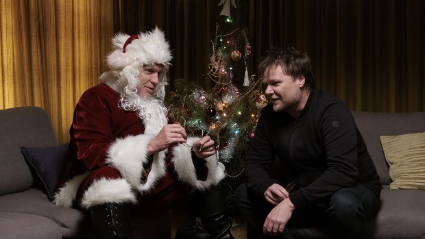 On the set of Australian Christmas film Christmess, directed by Heath Davis