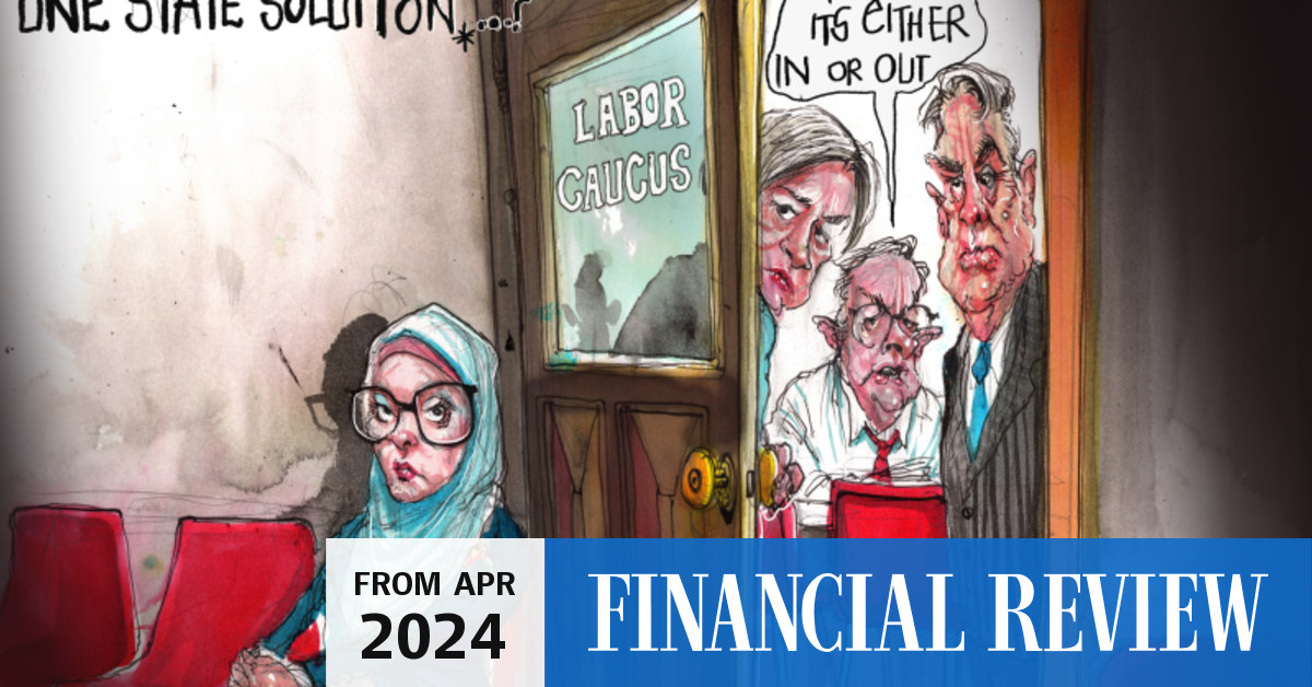 David Rowe cartoons for the Australian Financial Review April 2024