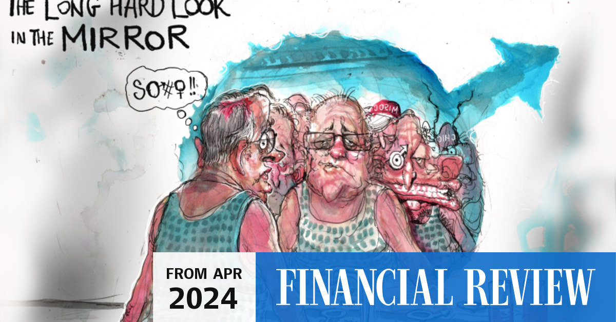 David Rowe cartoons for the Australian Financial Review April 2024