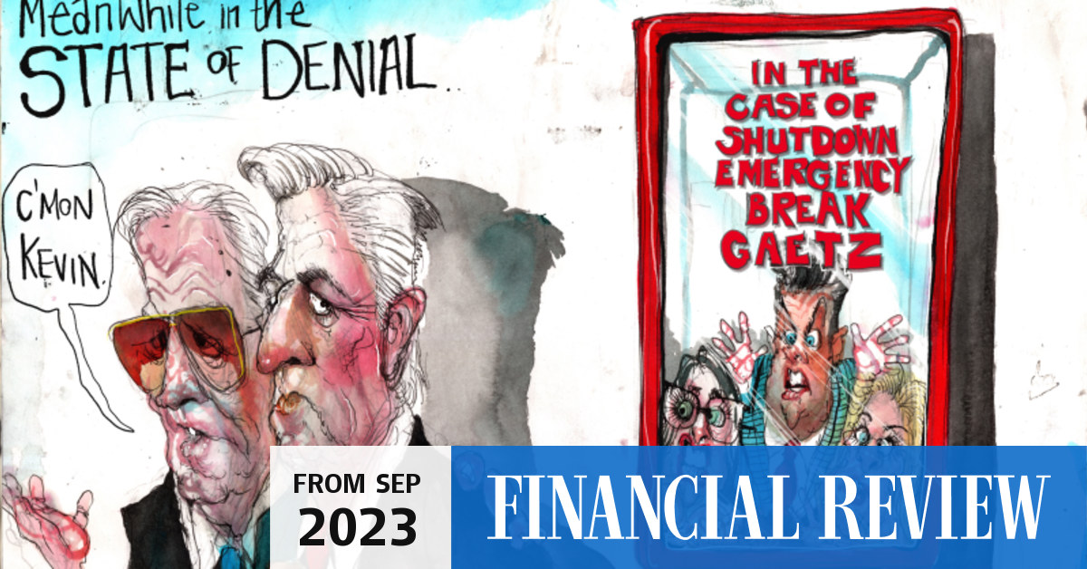 David Rowe cartoons for the Australian Financial Review September 2023
