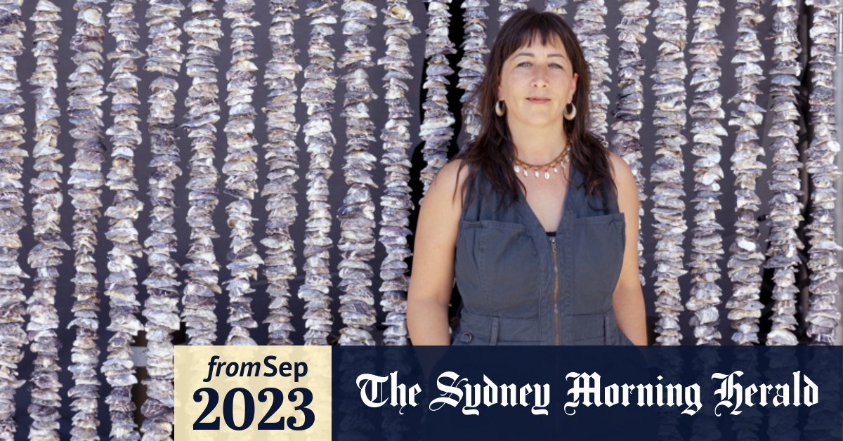 Sydney Opera House: Oyster shell art installation, Whispers by Megan Cope