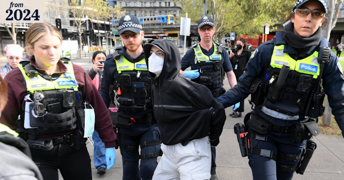 Land Forces protests: Activists rally at Melbourne court as dozens face ...