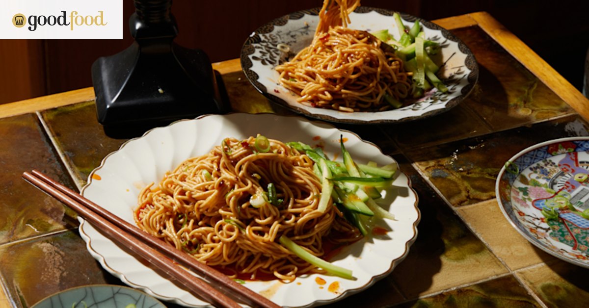 Sichuan cold noodles (liang mian) recipe with homemade chilli oil from ...