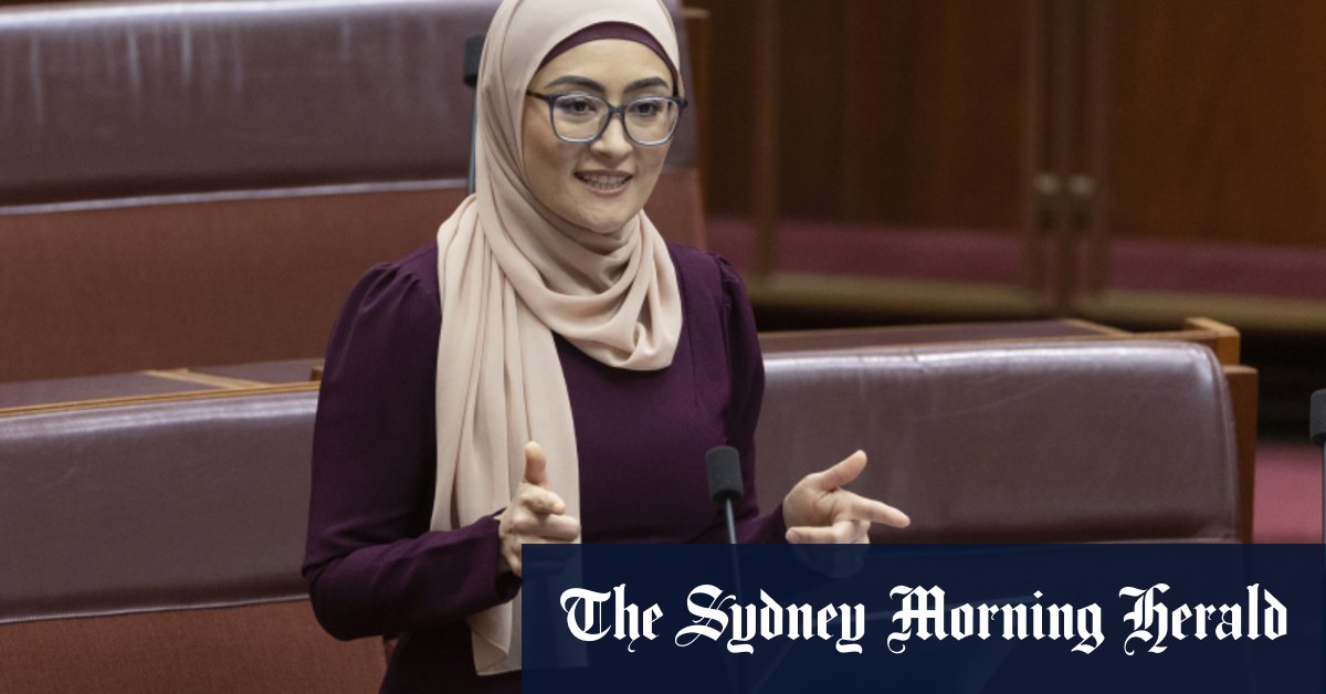 Fatima Payman speech pays tribute to Gen Z, Gen Alpha