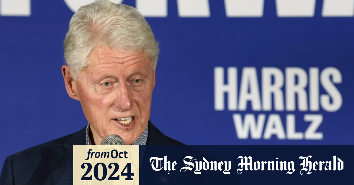US election 2024: Bill Clinton appears at Black Voters for Harris-Walz ...