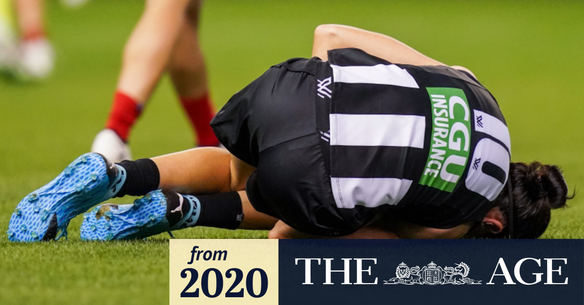 AFLW Collingwood v Melbourne | Ash Brazill suffers knee injury as ...