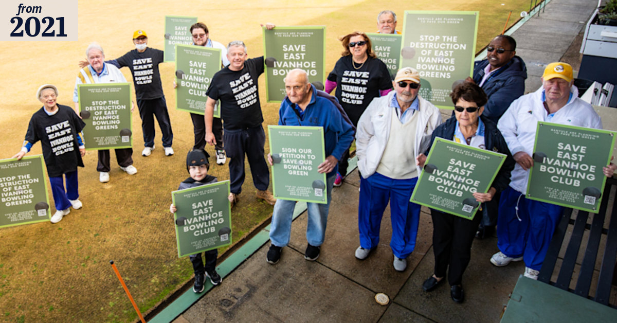 East Ivanhoe Bowls Club players fight Banyule Council’s netball court plan