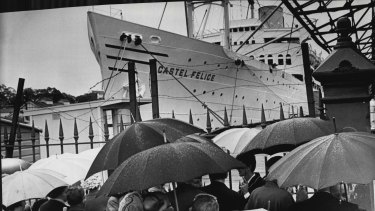 From the Archives, 1958: Greek men swarm overdue bride ship in Melbourne