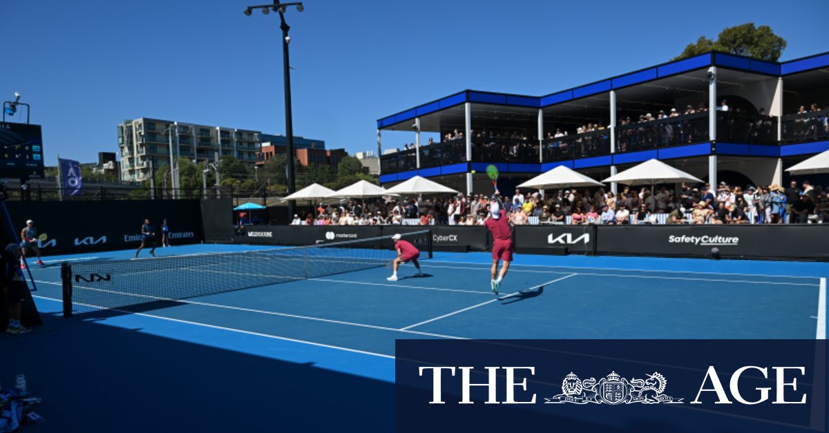 Court 6 at the Australian Open: A day at the party court