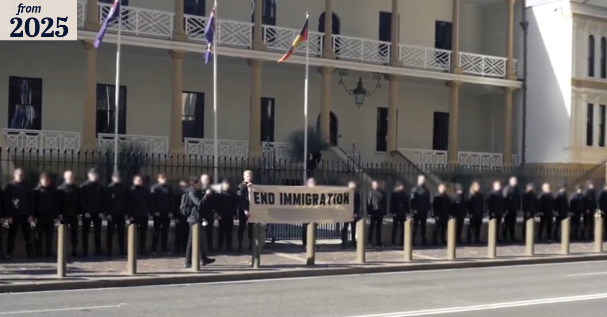 Nazis previously held ‘end immigration’ rally outside NSW parliament