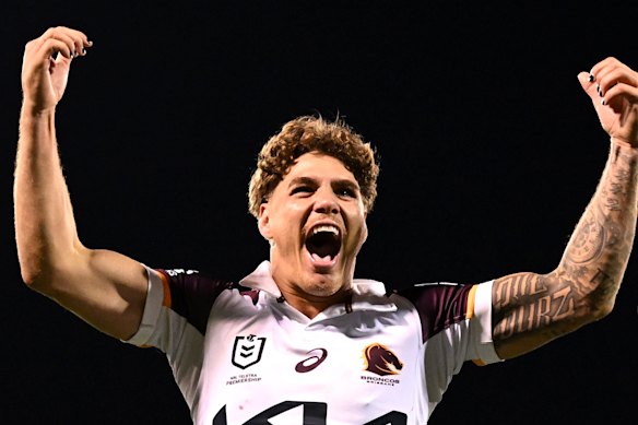 Brisbane Broncos Reece Walsh headbutts Hudson Young, then wins epic final