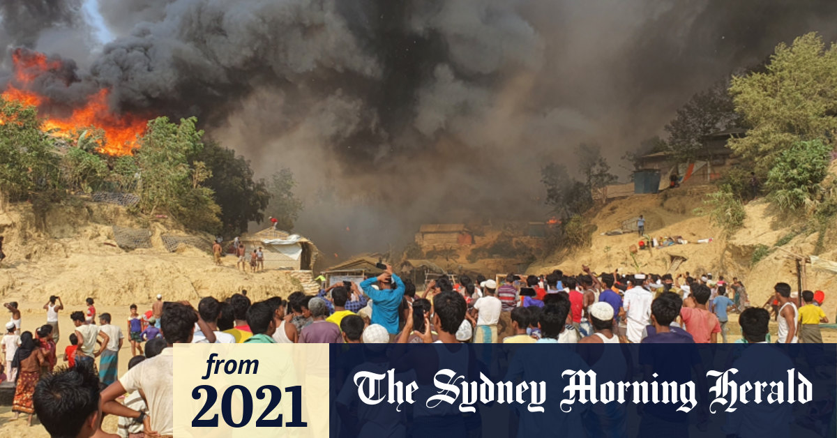 Several dead, thousands of homes burnt as fire sweeps Rohingya camp