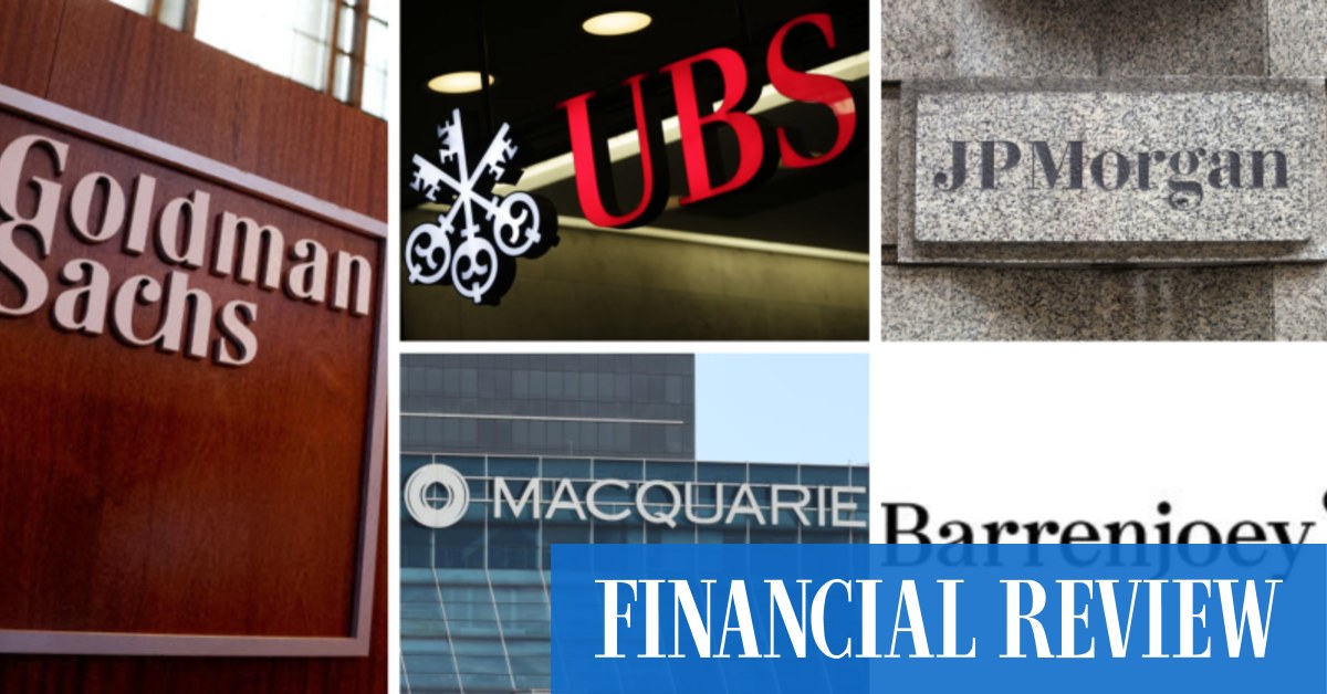 UBS’ investment bank leads the way as fees slump 31 per cent