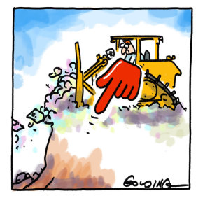 illegal mining poster drawing