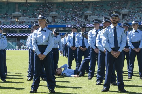 The passing out parade for the NSW police academy of 2020
