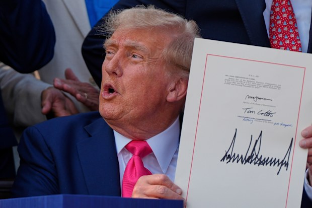 Donald Trump signs tax and spending cut bill at White House picnic