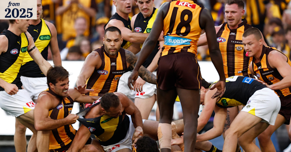 AFL 2025: Nick Watson gives the middle finger salute; Richmond Tigers ...