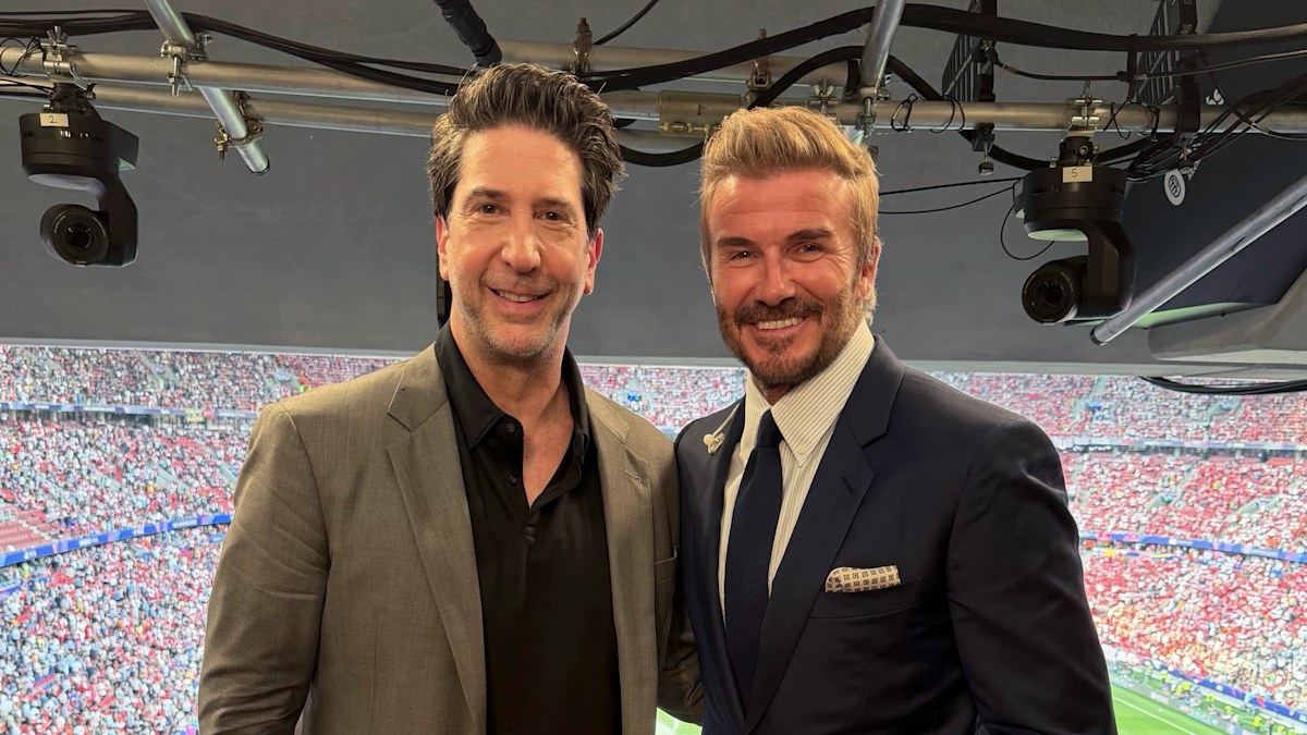 UEFA Champions League final: David Beckham watches with David Schwimmer ...