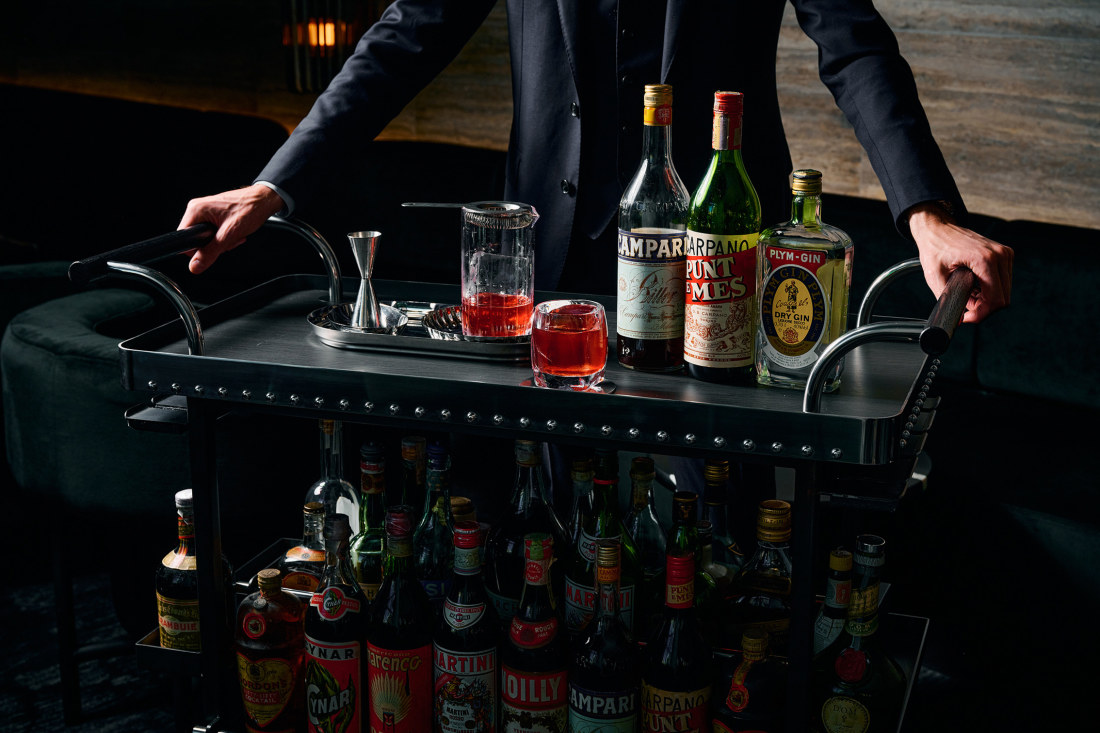 Old-fashioned trolley-service is coming to a table at a restaurant near ...