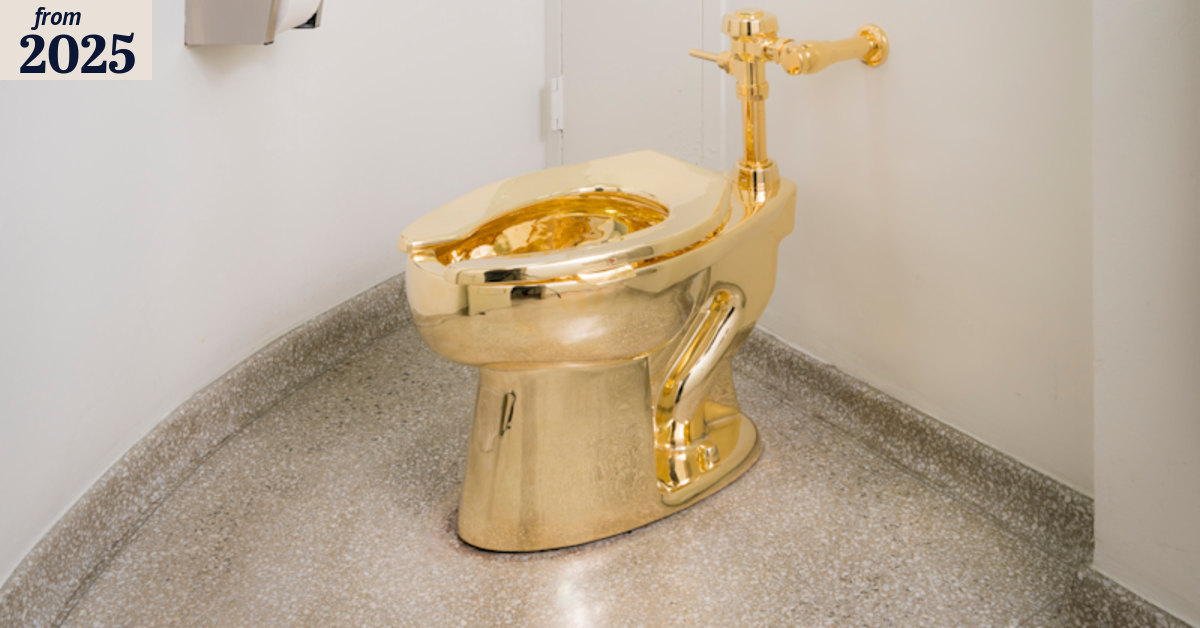 What happened to a solid-gold toilet in just five minutes? Take the ...