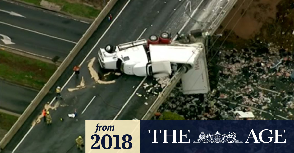 Calder Freeway truck cash: Extraordinary footage emerges