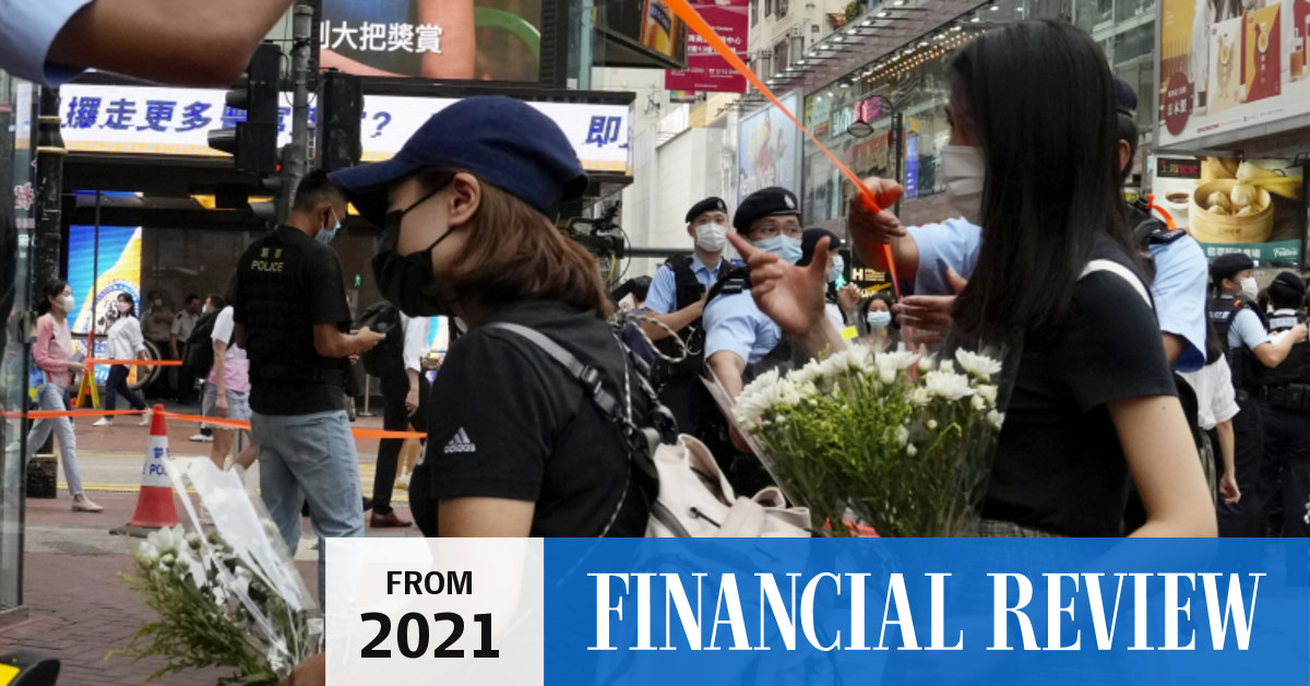 Hong Kong security force warns against mourning police attacker