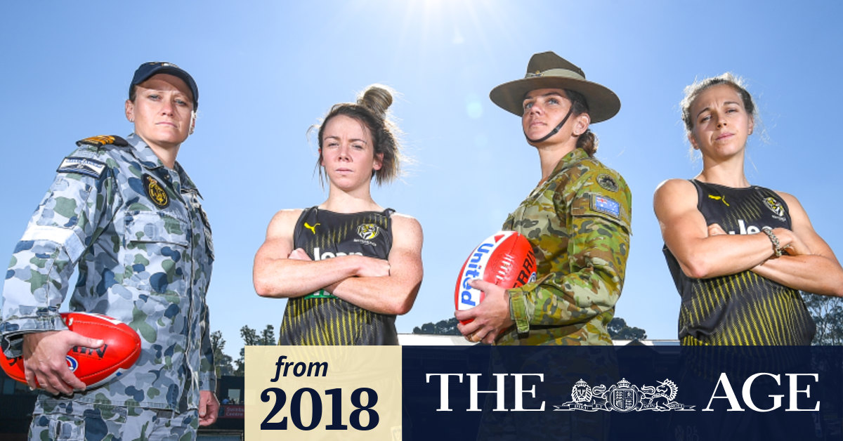 Female ADF members get their footy fix