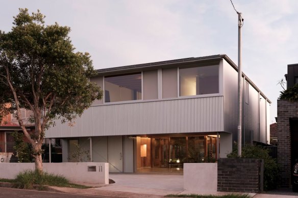 Shed House has a living area on the top floor and the shed below