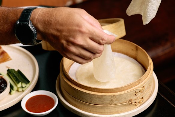 How to eat Peking duck pancakes, according to a star chef