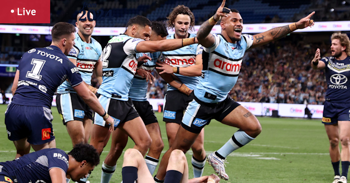 NRL finals LIVE: Cronulla-Sutherland Sharks v North Queensland Cowboys ...