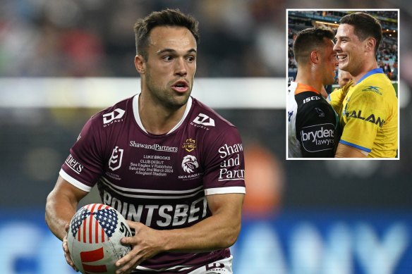 NRL 2024: Luke Brooks has lost to best friend Mitchell Moses 10 times ...
