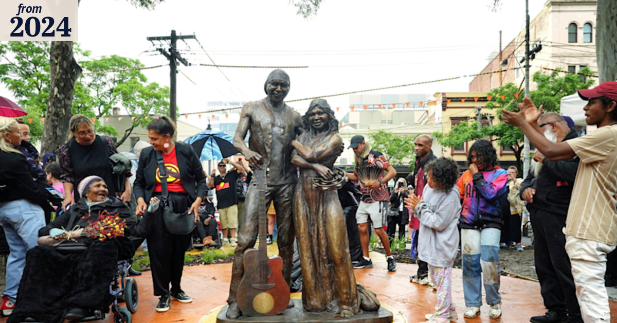 Archie Roach and Ruby Hunter statue unveiled in Fitzroy