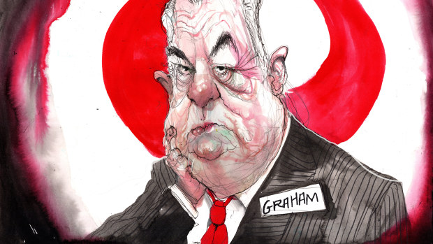 Australia Post’s Paul Graham turns to Telstra’s Andy Penn and David ...